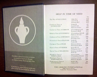 A Gideons Bible in my hotel nightstand – Auction Finds