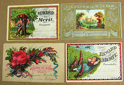 Reward of Merit cards for the good student – Auction Finds