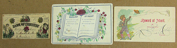Reward of Merit cards for the good student – Auction Finds