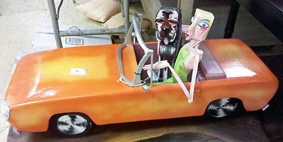 Whimsical wood sculptures by artist Joe Derr - Auction Finds