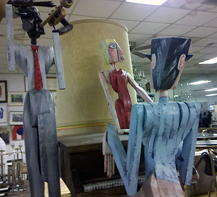 Whimsical wood sculptures by artist Joe Derr - Auction Finds