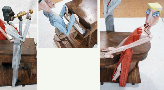 Whimsical wood sculptures by artist Joe Derr - Auction Finds