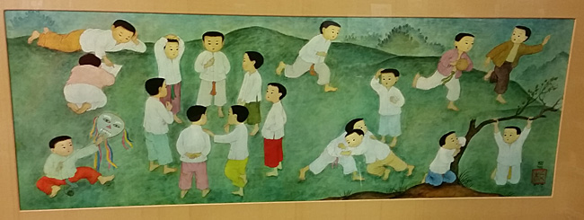 Lovely print by Vietnamese artist Mai Thu - Auction Finds