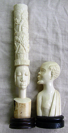Carved tusk that looked like African elephant ivory - Auction Finds