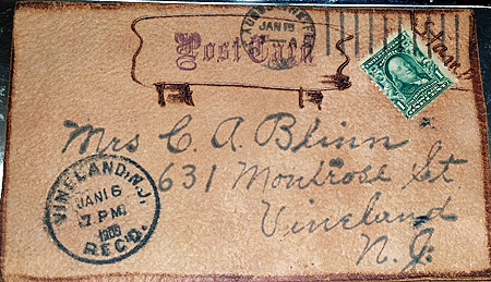 Short-lived frenzy over leather postcards - Auction Finds