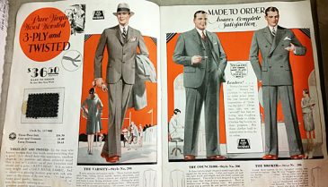 Made-to-order men’s suits in Sears 1929 catalog - Auction Finds