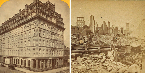 Palmer Hotel assures it is fireproof after Great Chicago Fire - Auction ...